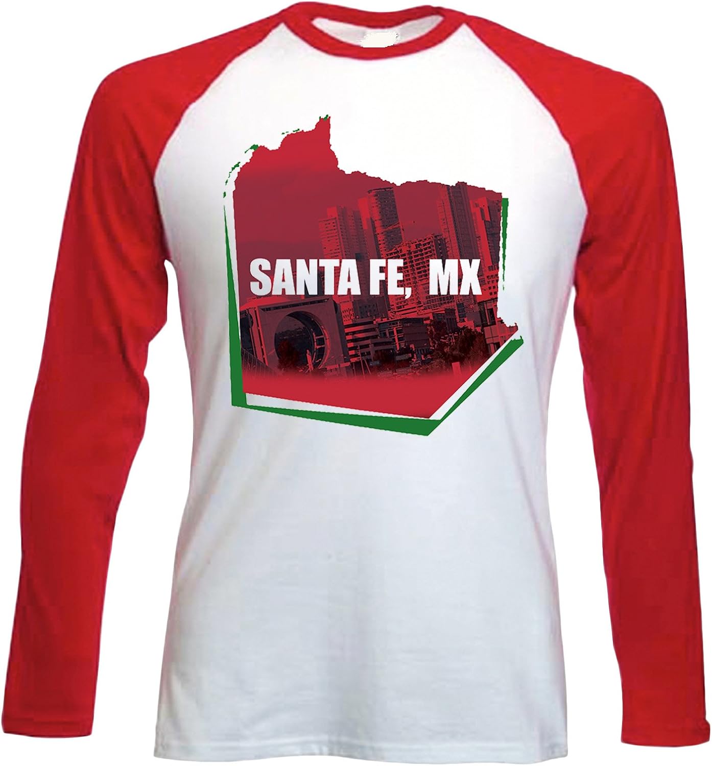 teesquare1st Santa Fe Mexico Camiseta DE Mangas ROJA LARGAS T-Shirt ...