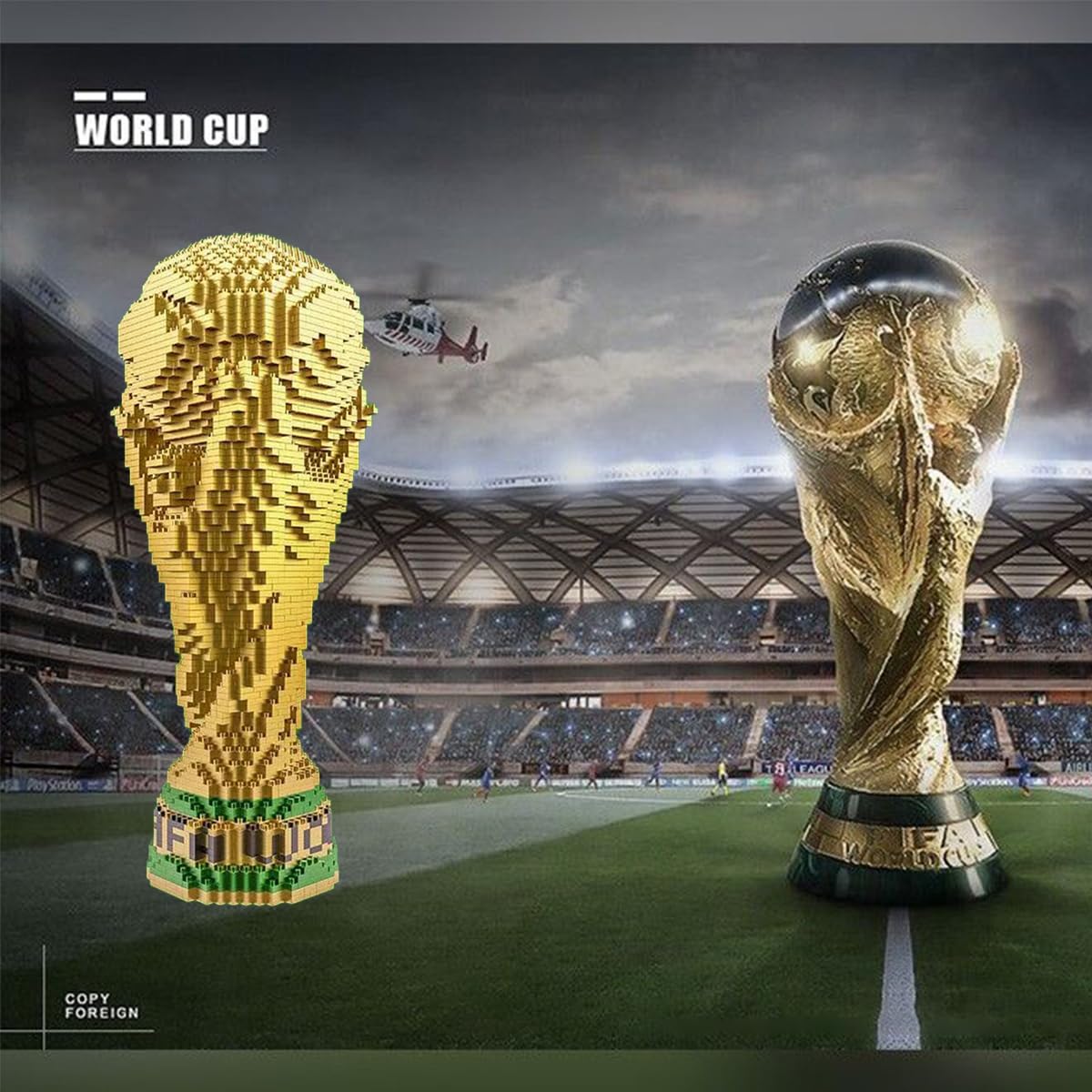 Mua Architecture Micro Mini Blocks World Cup Trophy Model Building Set ...