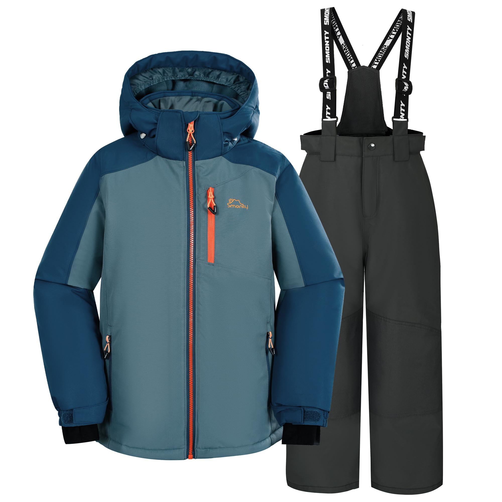 SMONTY SNOWER Boys Snowsuit Detachable-Hooded Ski Suit Extra Warmth ...
