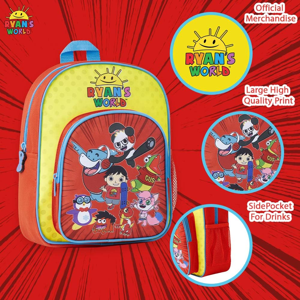 Ryan’s World Kids Backpack, Boys School Bag, Ryans World Rucksack ...