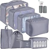 Amazon.com: Packing Cubes - 9 PCS Travel Luggage Organizers Set ...