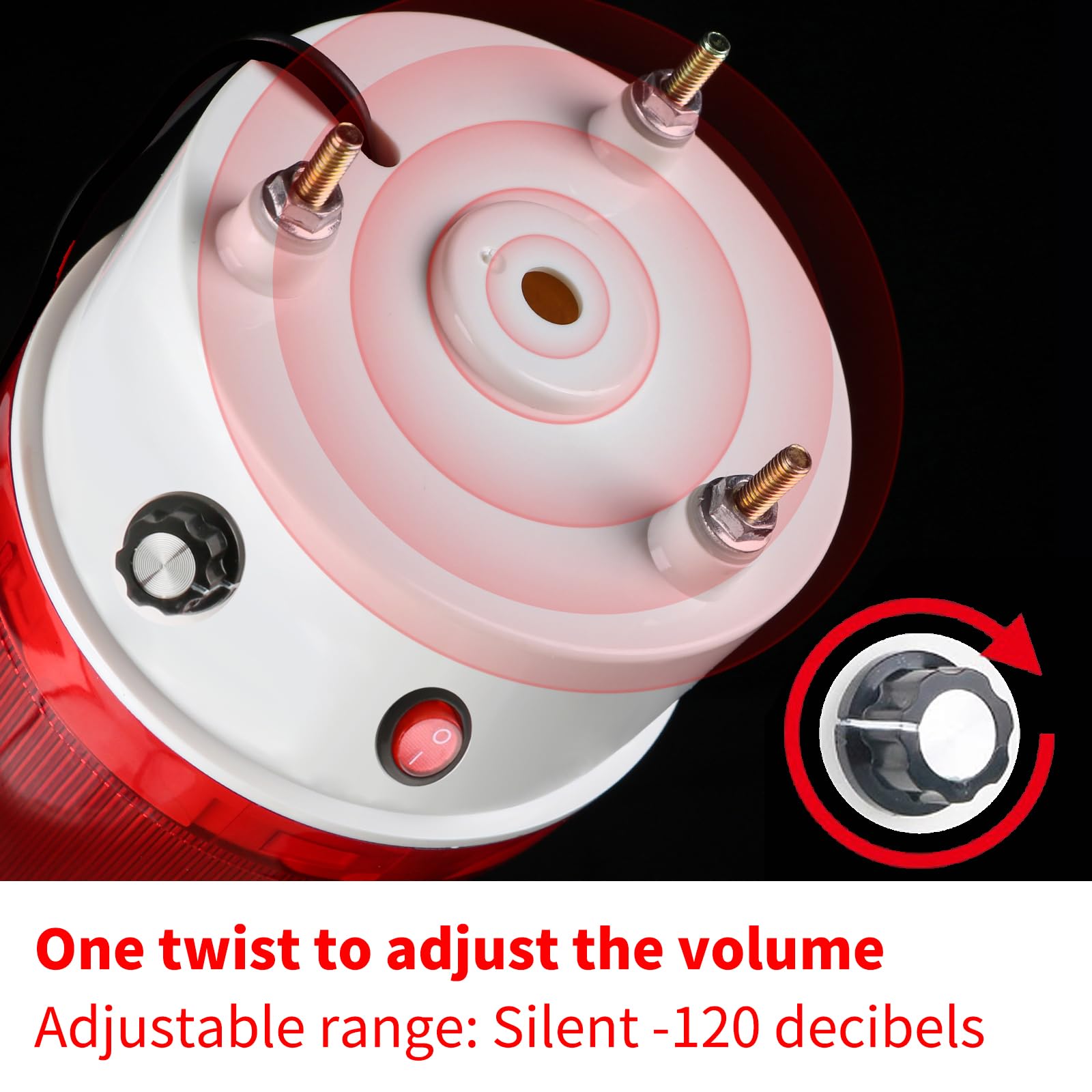 Industrial LED Rotating Warning Light, AC110V Red Strobe Light For ...