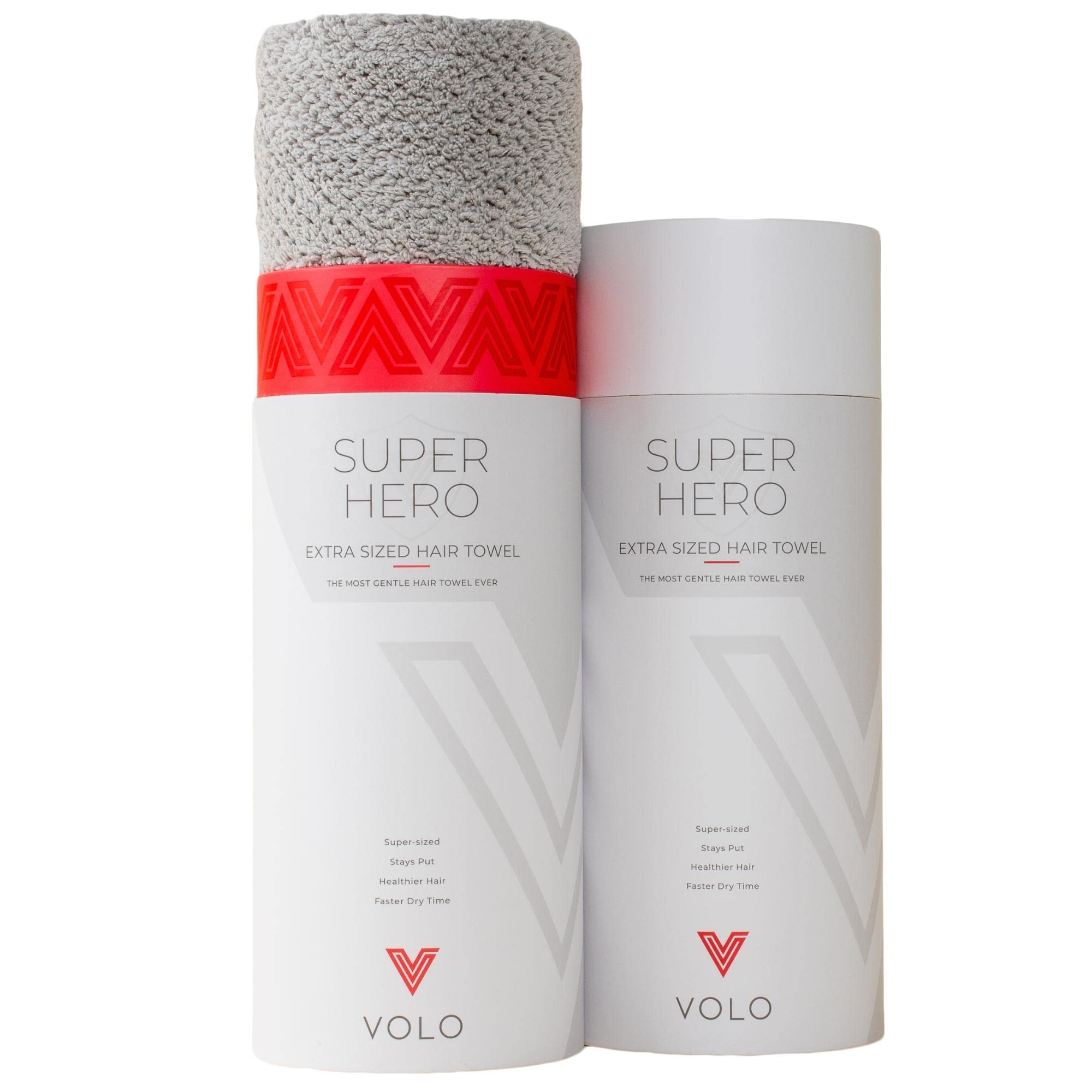 VOLO Super Hero XL Luna Gray Hair Towel | Ultra Soft, Super Absorbent ...