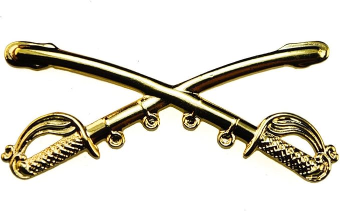 HMC US Army Cavalry Crossed Saber Badge,Gold,Large: Amazon.ca: Clothing ...