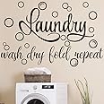 Amazon.com: Zonon Laundry Room Sign Decals Decor Bubble Quote Stickers ...