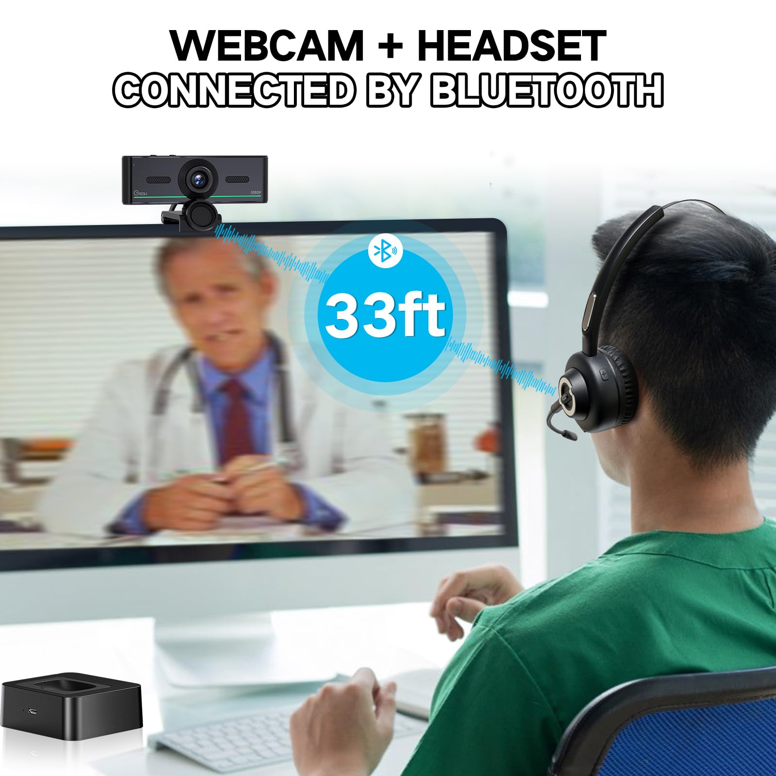 Mua Gsou 1080P Webcam with Microphone for Desktop, Computer Webcam ...