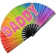 Amazon.com: Pride Fans Clack Daddy Rave Fan Large Hand Fan Loud Clack ...