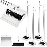 Amazon.com: Suclain 4 Set 8 Pcs Broom and Dustpan Set 47 Inch Long Handle Broom and Dustpan Set ...