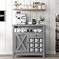 Amazon.com - Farmhouse Coffee Bar Cabinet with Storage, 32” Modern ...