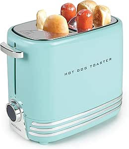 Amazon.com: Nostalgia HDT900AQ Pop-Up 2 Hot Dog and Bun Toaster With ...