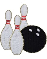 Amazon.com: Bowling - Pins & Bowling Balls - Embroidered Sew or Iron on ...