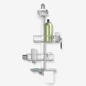 Amazon.com: simplehuman Adjustable and Extendable Shower Caddy Large ...