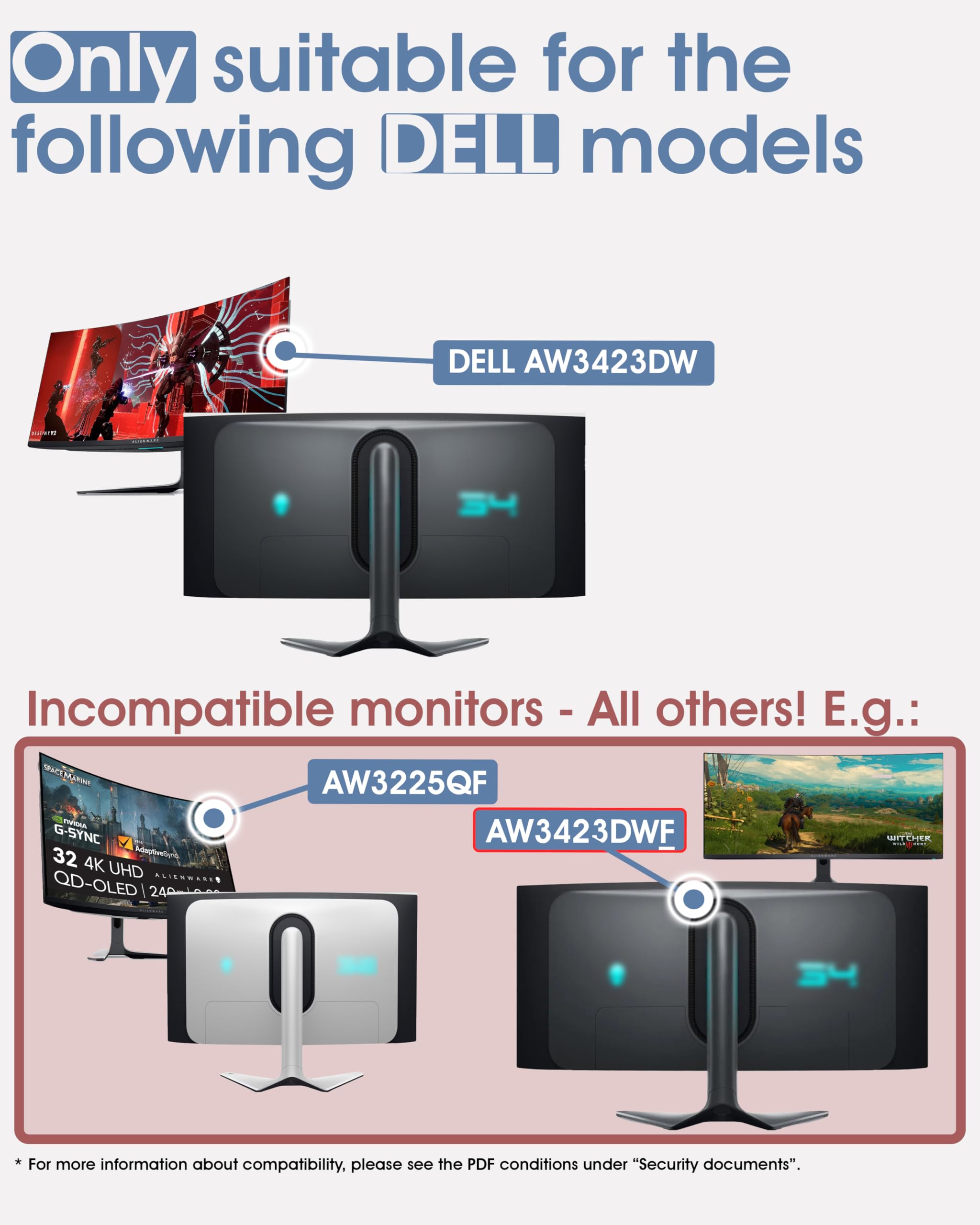 Mua 3IDEE VESA adapter compatible with DELL Alienware AW3423DW Gaming ...