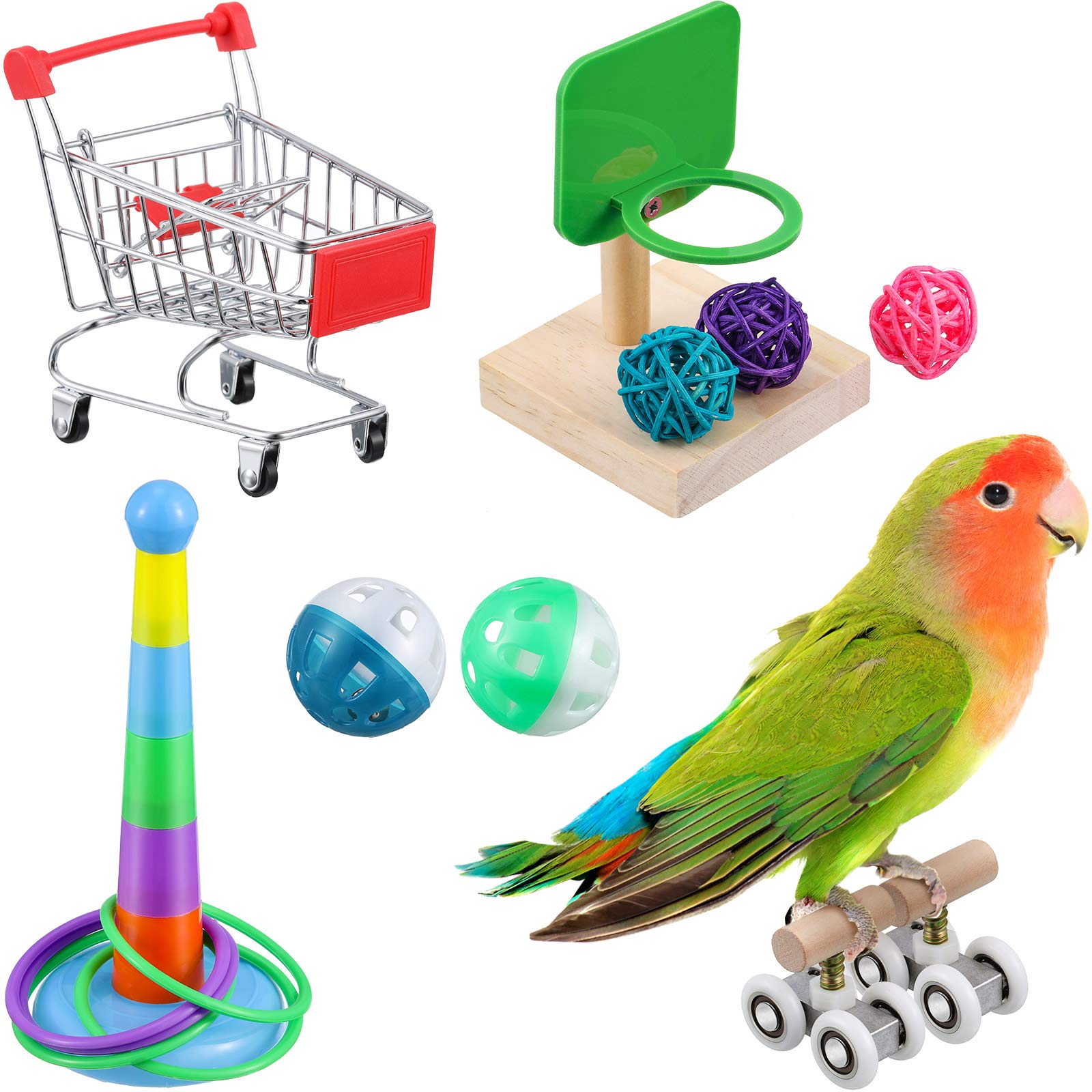 Mua Skylety 6 Pieces Bird Training Toys Parrot Intelligence Toy Mini ...
