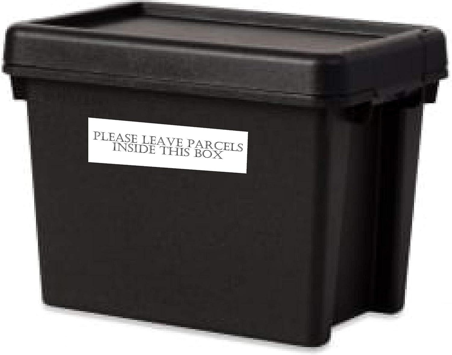 Please Leave Parcels Inside This Box Instruction Label Sticker (18cm x ...