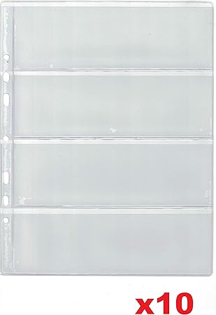 COLLECTOR 10 Pages for banknote album - Type 4 - for four notes, Folder ...