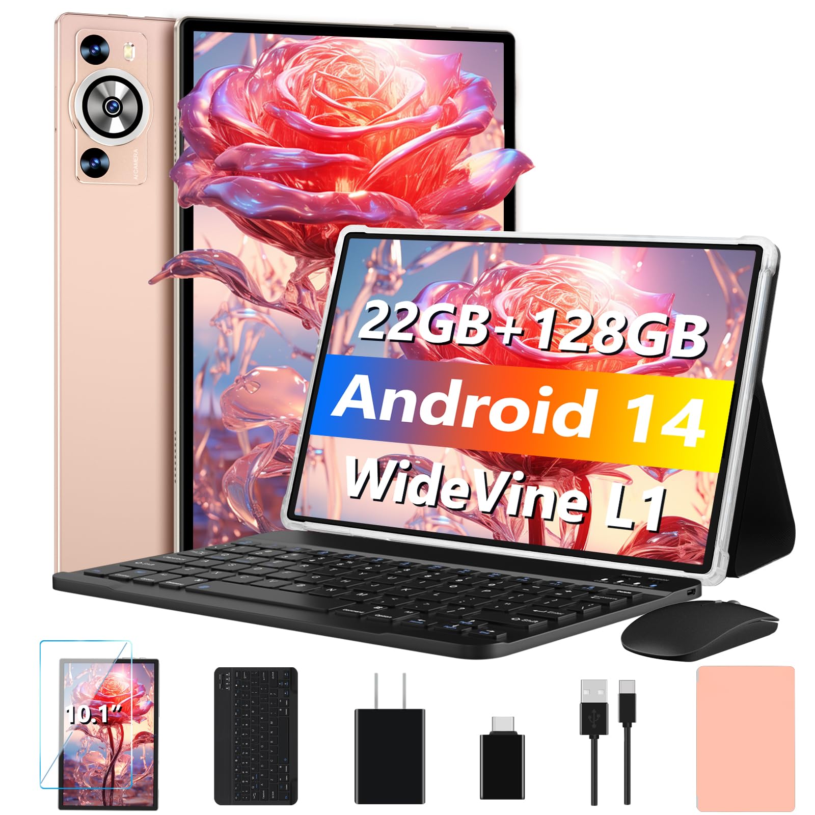 Mua Android 14 Tablet 10.1 Inch 8000mAh Battery Tablets with 22GB RAM ...