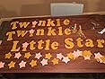 Amazon.com: Gold Glittery Twinkle Twinkle Little Star Banner With 1Pcs ...