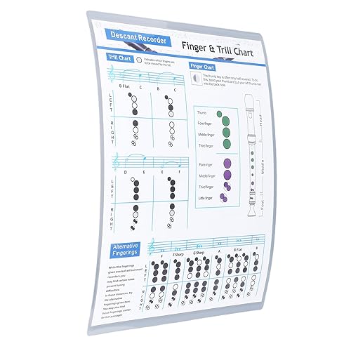 Clarinet Fingering Chart, Coated Paper 8 Holes Clarinet Chord Fingering ...