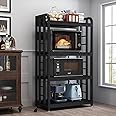 Amazon.com: Bakers Rack with Power Outlet ，microwave stand 4-Tier ...