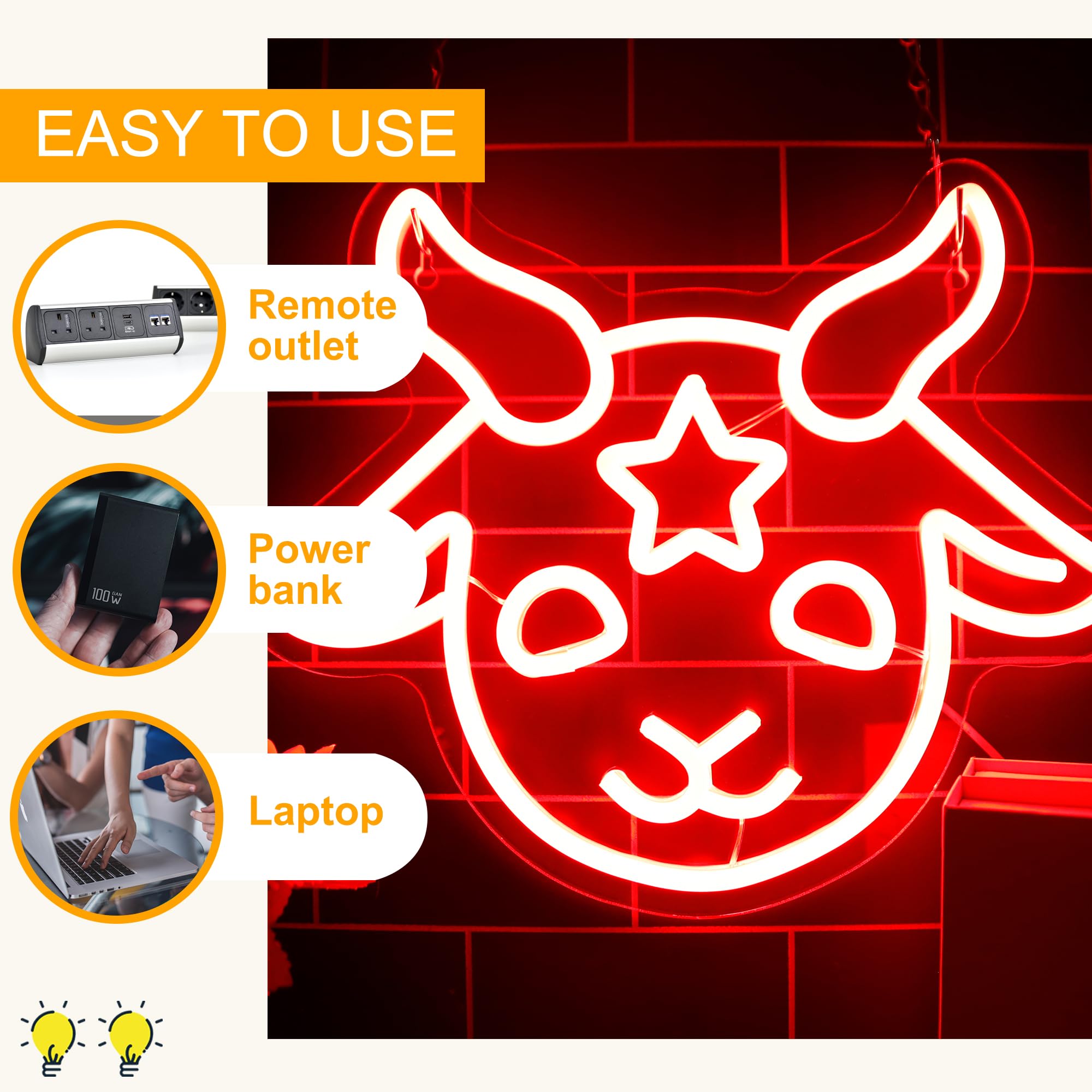 Allball Baphomet Neon Sign, Dimmable LED Signs Gothic Satan Sigil ...