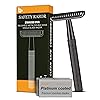 Stainless Steel Safety Razor with 10 Blades, Reusable Metal Single ...