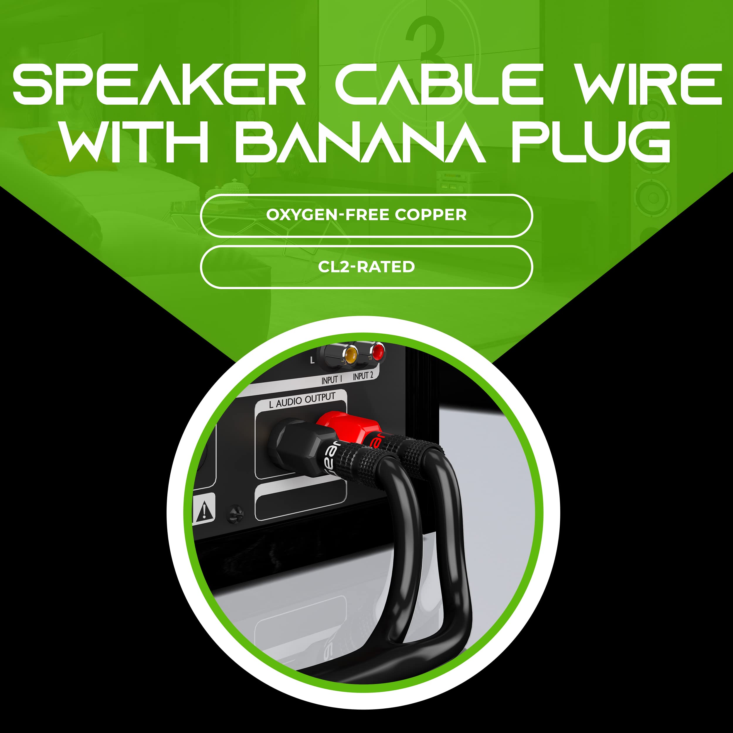 Mua GearIT Hi-Fi 2x4mmâ ¤ Speaker Wire with Banana Plugs (1.82 Meters ...