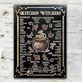 Amazon.com: Witch Kitchen Witchery Metal Sign Vintage Rust Styled House ...