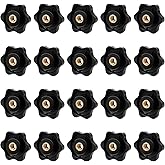 Amazon.com: Mozeat Lens 10 Pack 6 Star Knobs 1/4 Inch 20 Female Threaded Hexagon Head Thru Knob ...