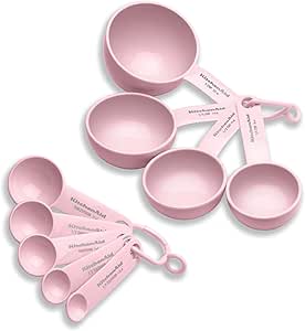 Amazon.com: Kitchenaid Classic Plastic Measuring Cups and Spoons Set ...