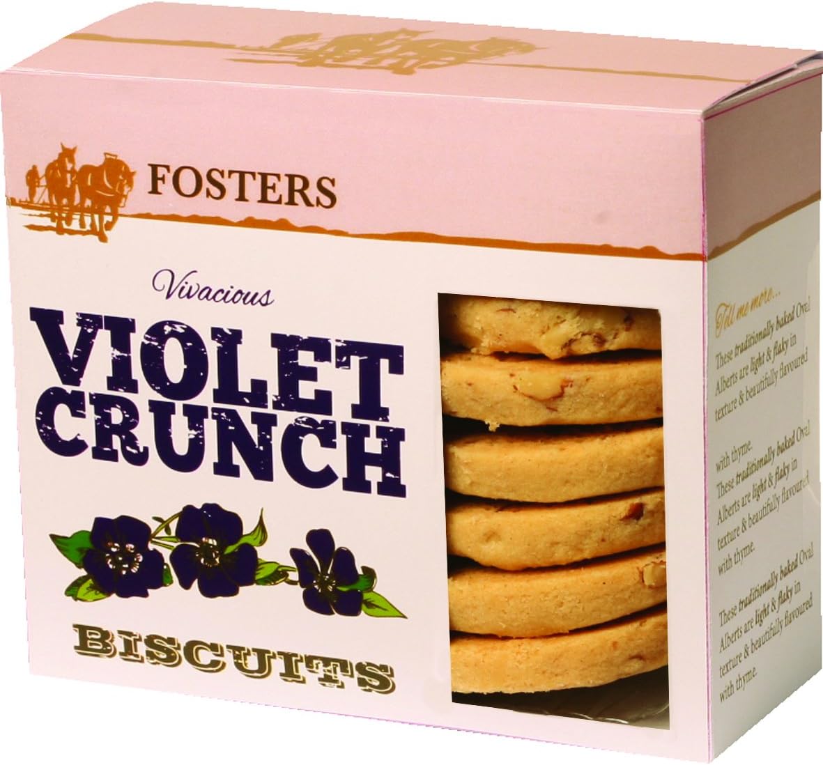 Fosters Violet Crunch Biscuits 150 g (Pack of 12): Amazon.co.uk: Grocery