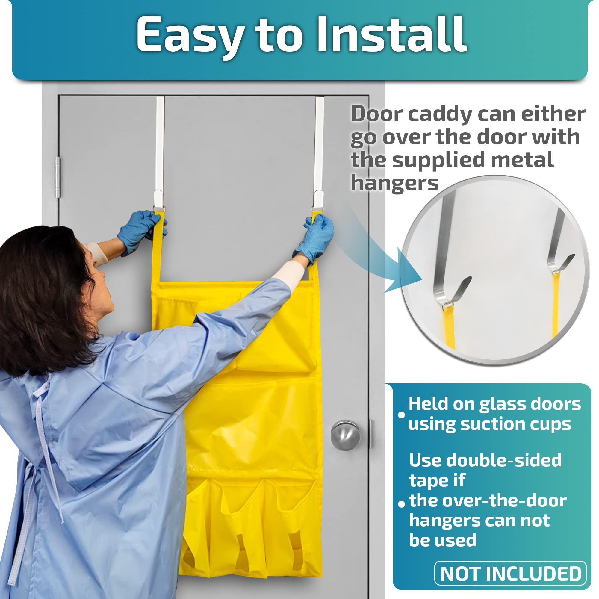 Personal Protective Equipment (PPE) Isolation Door Caddy, Nylon Oxford ...