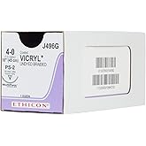 Amazon.com: Ethicon Coated VICRYL (Polyglactin 910) Suture, J493G ...