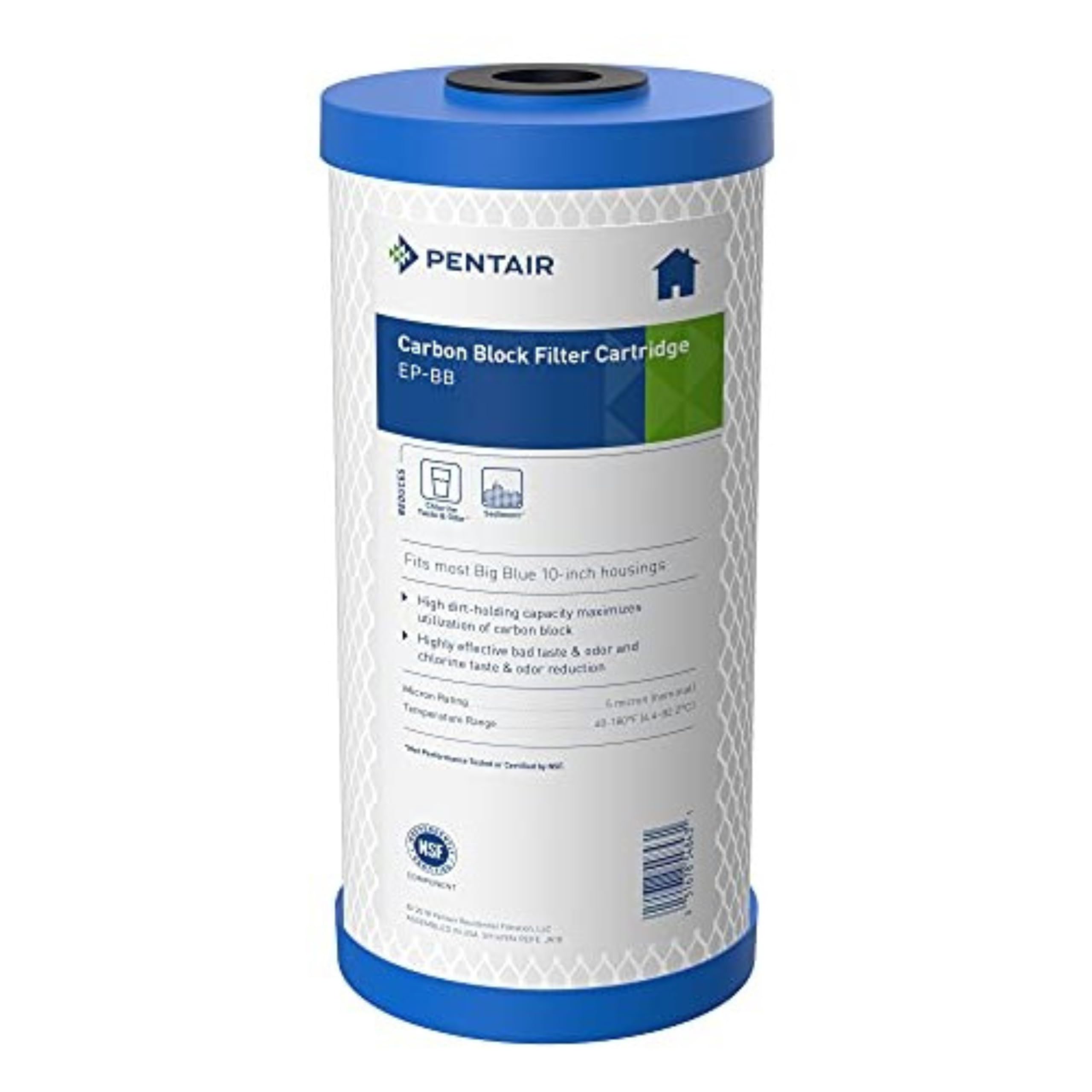 Pentair Pentek EP-BB Big Blue Carbon Water Filter, 10-Inch, Whole House ...