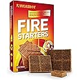 Amazon.com : Fire Starter Squares 64 - Fire Starters for Fireplace ...