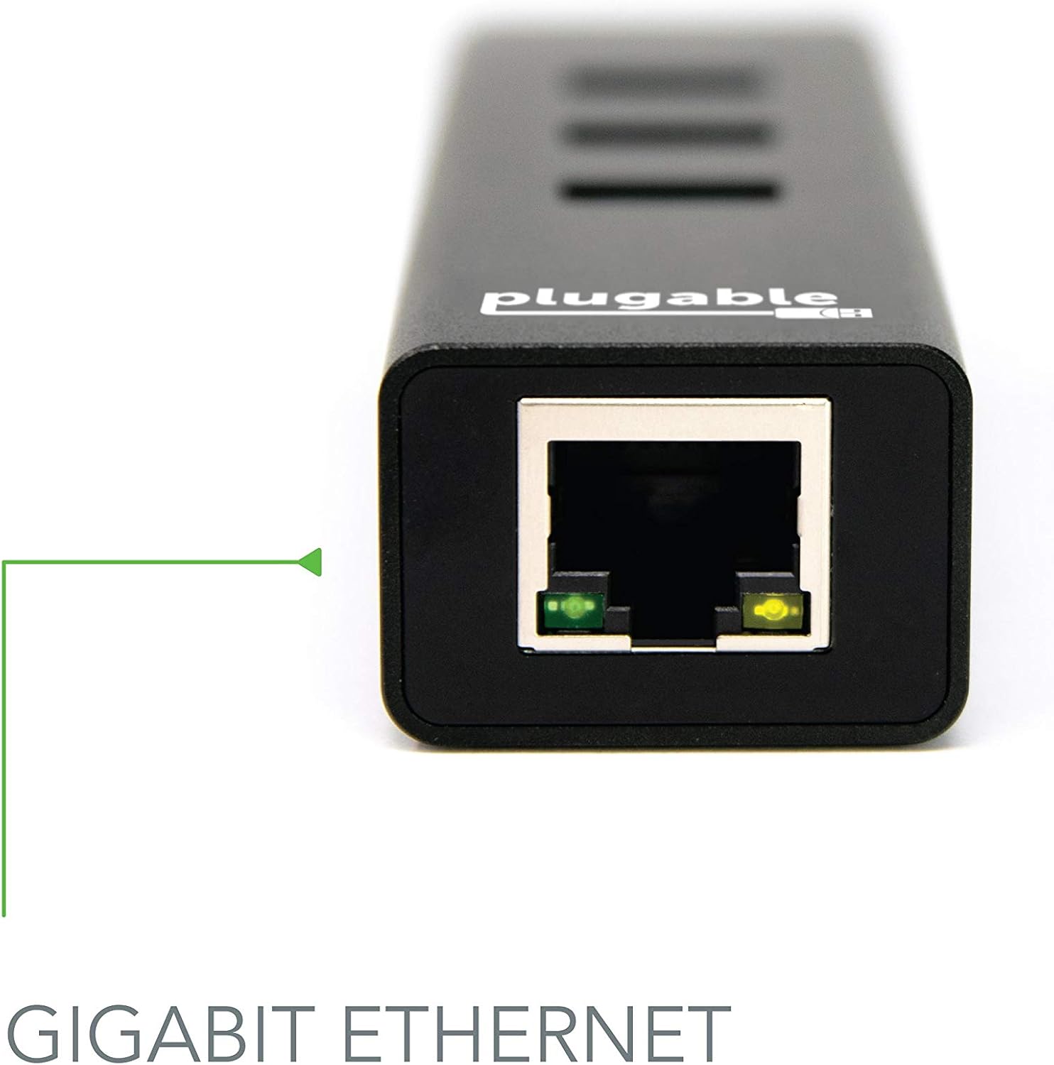 Plugable USB Hub with Ethernet, 3 port USB 3.0 Bus Powered Hub with ...