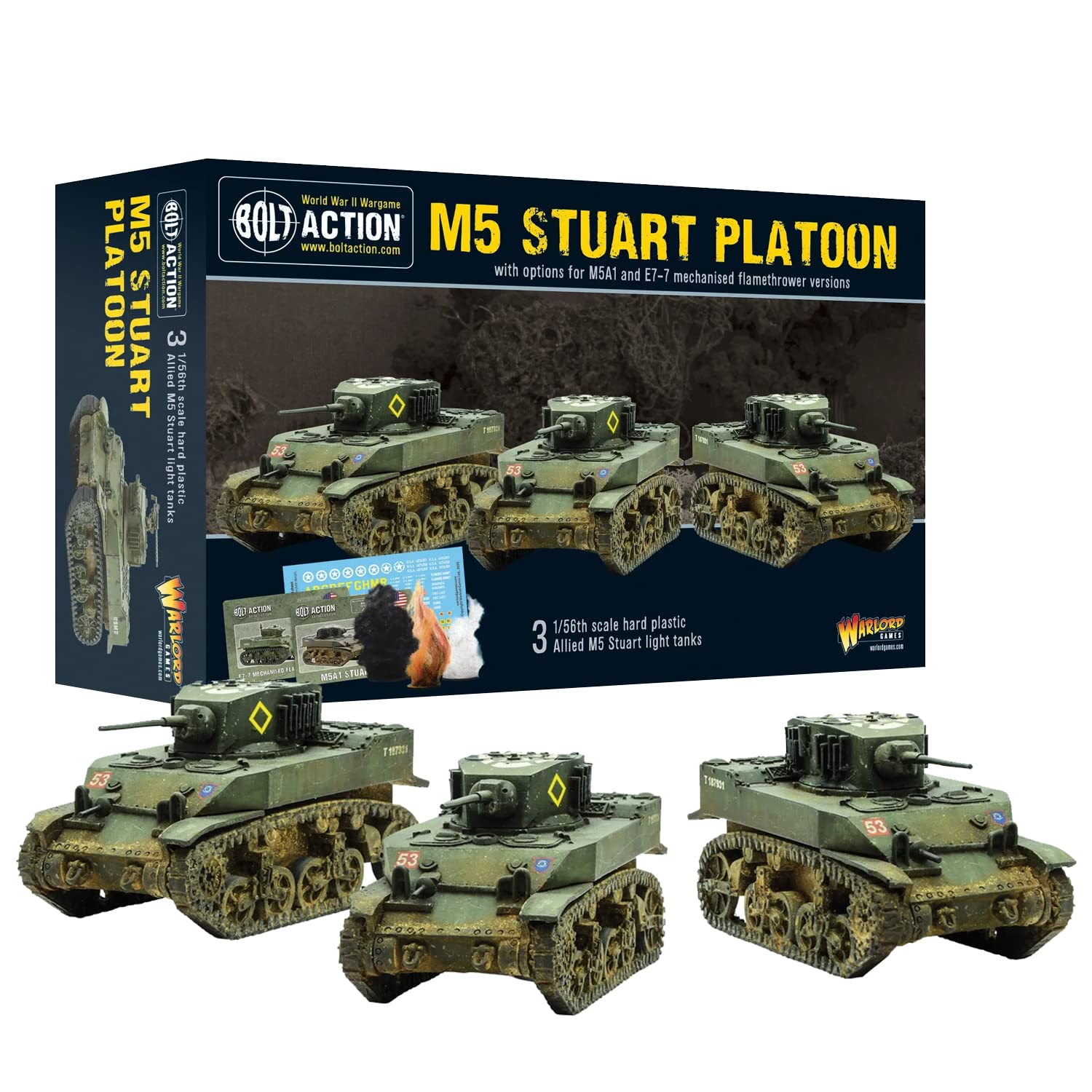 Mua Wargames Delivered Warlord Games Bolt Action Tank: M5 Stuart ...