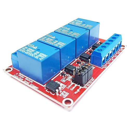 4-Channel Relay Module 5V for Arduino, ESP32, ESP8266, Raspberry Pi in ...