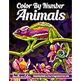 Color by Number Animals: Large Print Animal Coloring Books for Adults ...