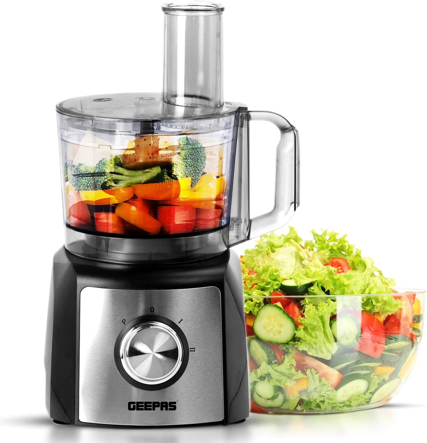 Geepas 1200W Compact Food Processor | Multifunctional Electric Food ...