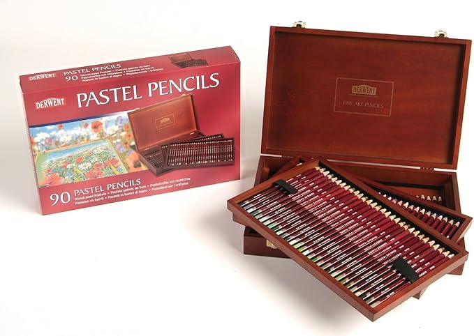 Derwent Pastel Pencil Wooden Box (90): Amazon.co.uk: Office Products