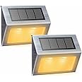 XLUX Solar Lights for Steps Decks Pathway Yard Stairs Fences, LED lamp ...