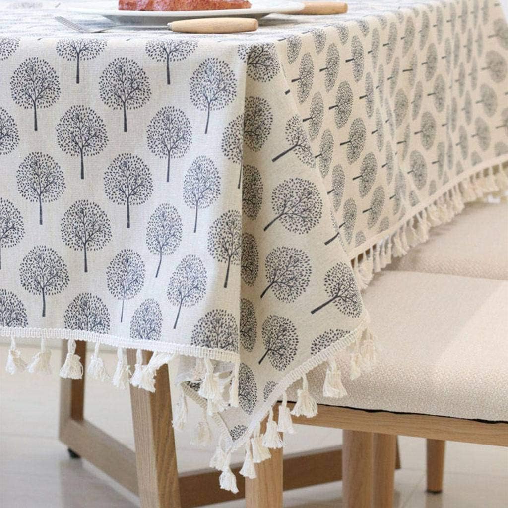 Maison Nappe Moderne Simple Rectangulaire Nappe De Table Coton Et Lin ...