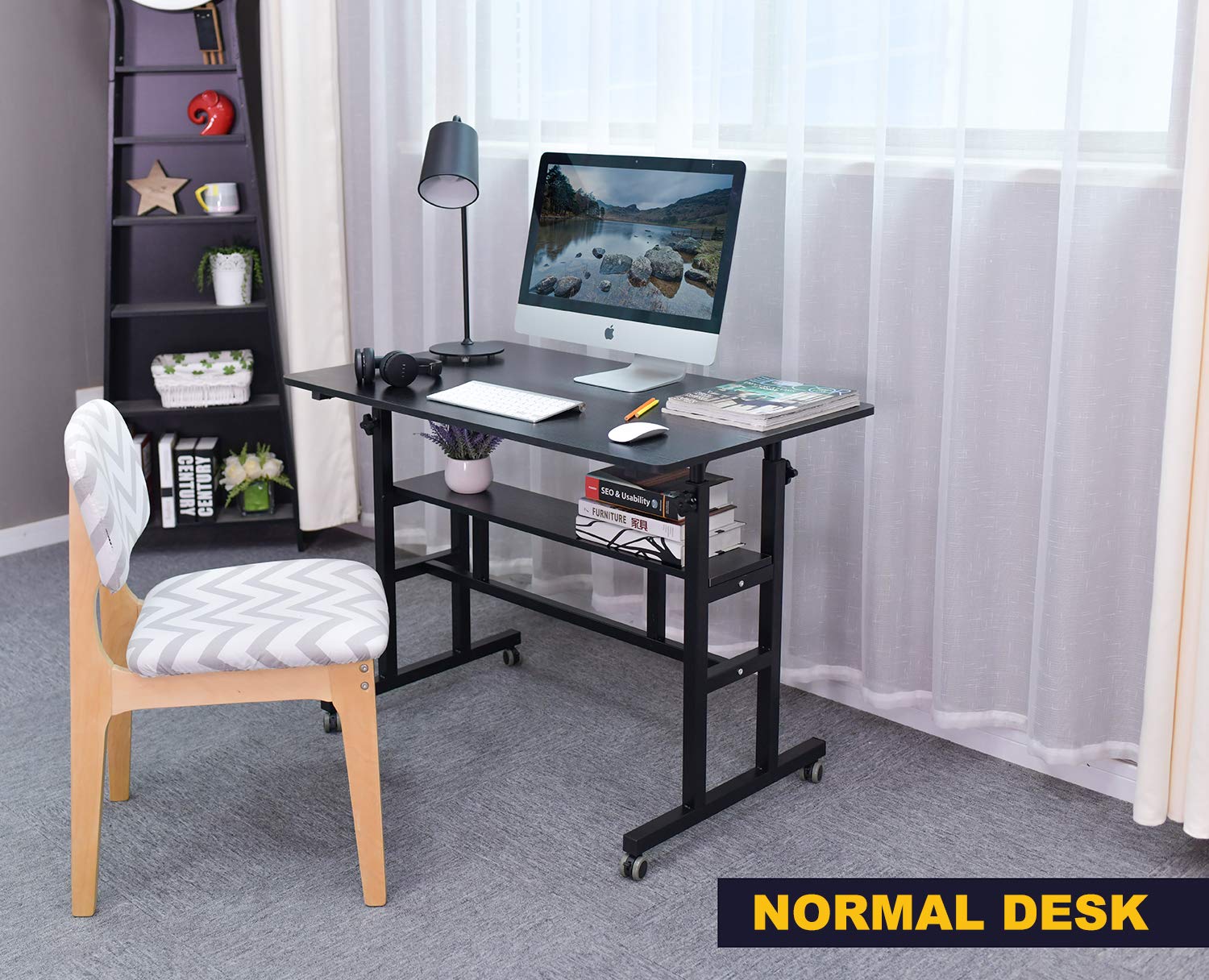 Mua AIZ Mobile Standing Desk, Adjustable Computer Desk Rolling Laptop ...