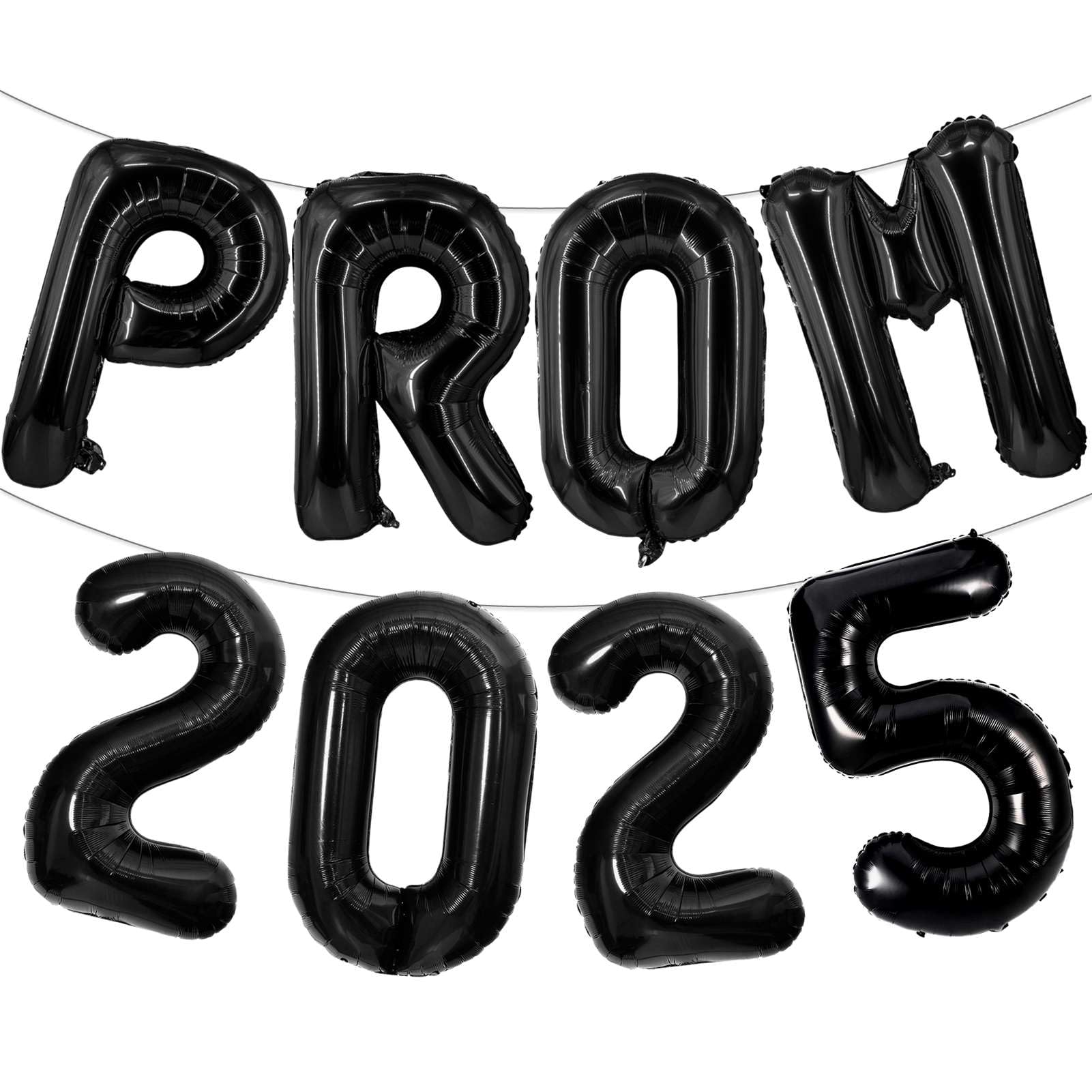 Prom 2025 Balloons Black 16 Inch, Black Prom 2025 Graduation Balloons ...