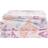 Amazon.com: QOOMO Butterfly Sheet Set,Butterflies Kids Bed Sheets ...