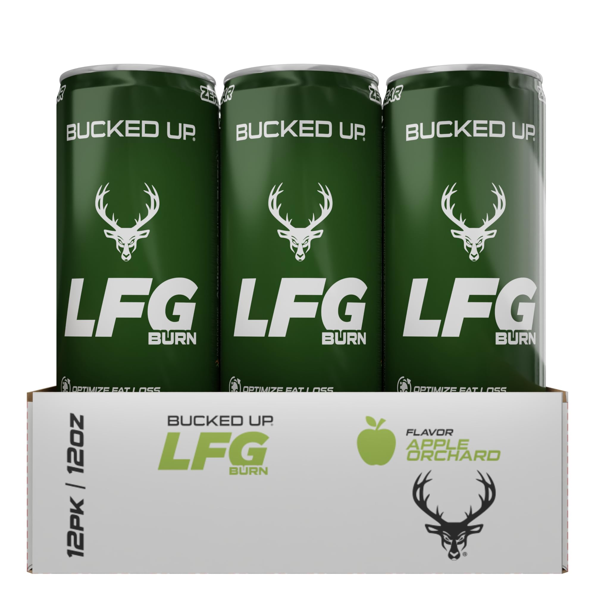 Bucked Up LFG BURN Energy Drink - Zero Sugar - 12 Pack (Apple Orchard) on Galleon Philippines