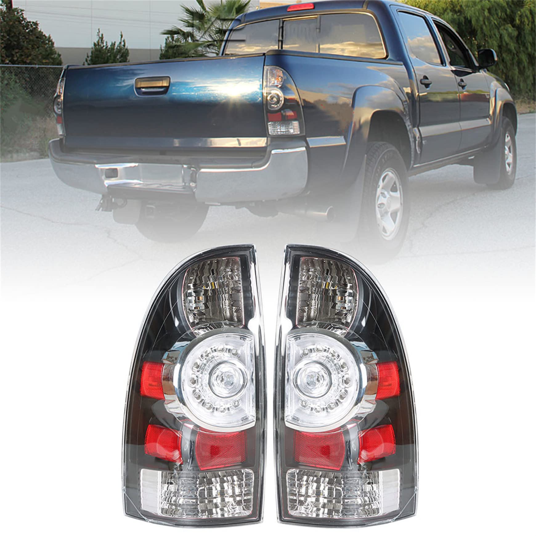 Silscvtt Replacement for Toyota Tacoma 2005-2015 Tail Lights Lamps ...