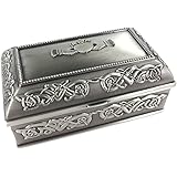 Amazon.com: Handcrafted Irish Claddagh Jewelry Box by Mullingar Pewter ...