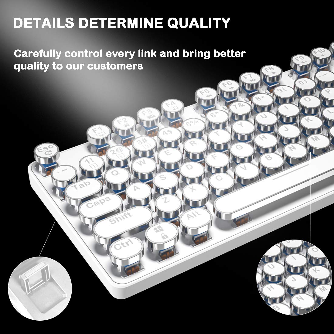 Mua Retro Vintage Mechanical Typewriter with White LED Backlit Keyboard ...